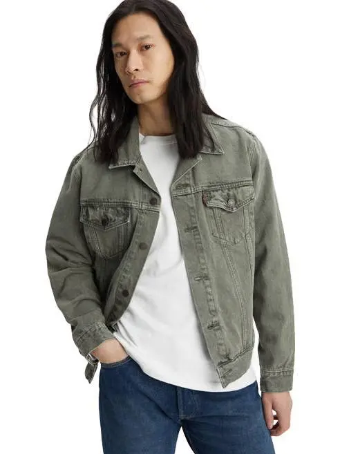 LEVI'S Trucker Jacket - Washed Green Garment Dye
