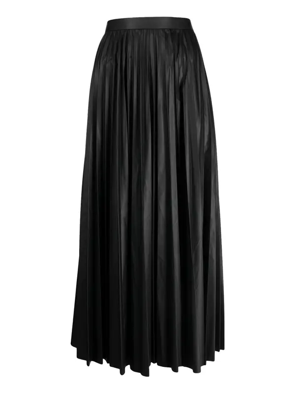 Junya Watanabe High-waist Pleated Midi Skirt - Black