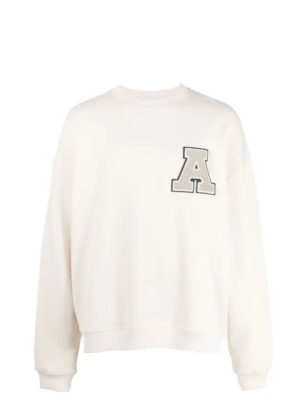 Axel Arigato Organic-cotton Sweatshirt With Logo Patch - Neutrals