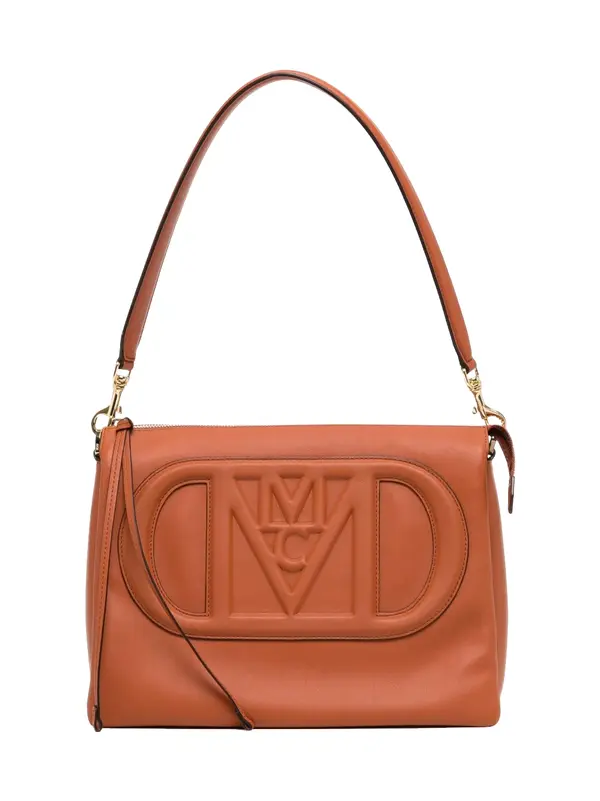 Mcm Travia Leather Shoulder Bag - Brown
