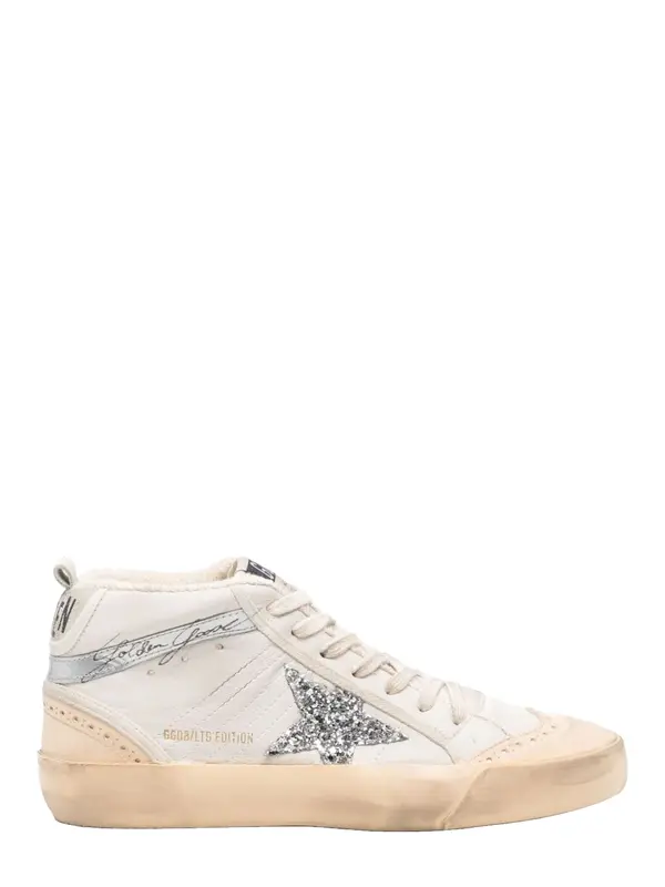 GOLDEN GOOSE Mid-star Leather Sneakers - Neutrals