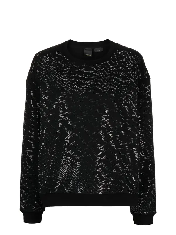 Pinko Crystal-embellished Sweatshirt - Black