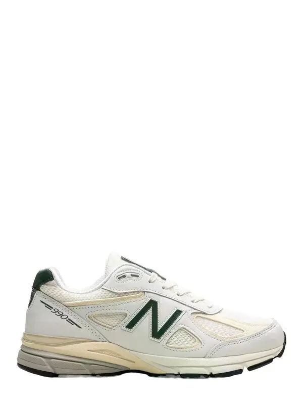 NEW BALANCE X Teddy Santis 990v4 Green Sneakers - White