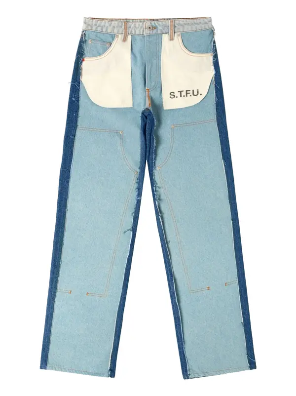 Heron Preston Panelled Mid-rise Jeans - Blue