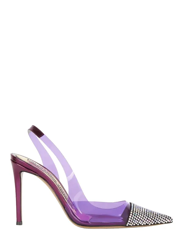 Alexandre Vauthier Amber Ghost 105mm Slingback Pumps - Purple