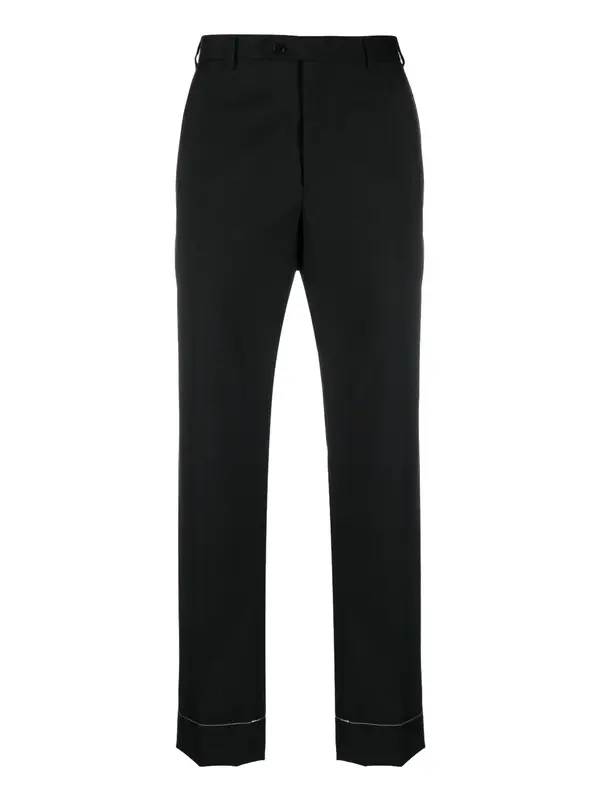 Brioni Tailored Straight-leg Trousers - Black