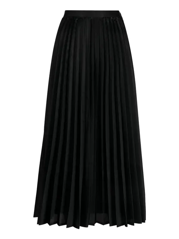 Junya Watanabe High-waist Pleated Midi Skirt - Black