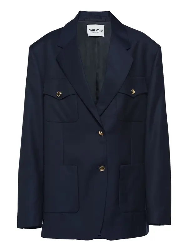Miu Miu Single-breasted Blazer - Blue