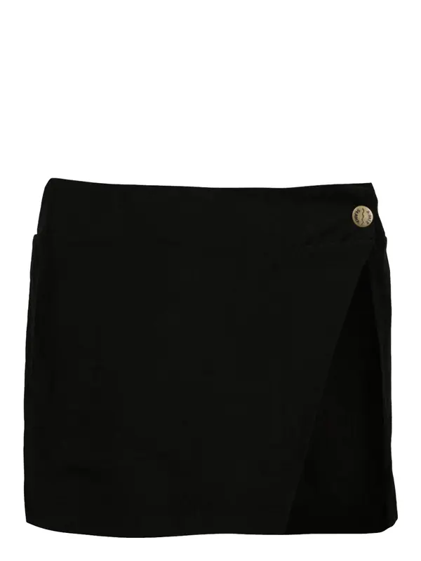 AMIR SLAMA Logo-engraved Miniskirt - Black