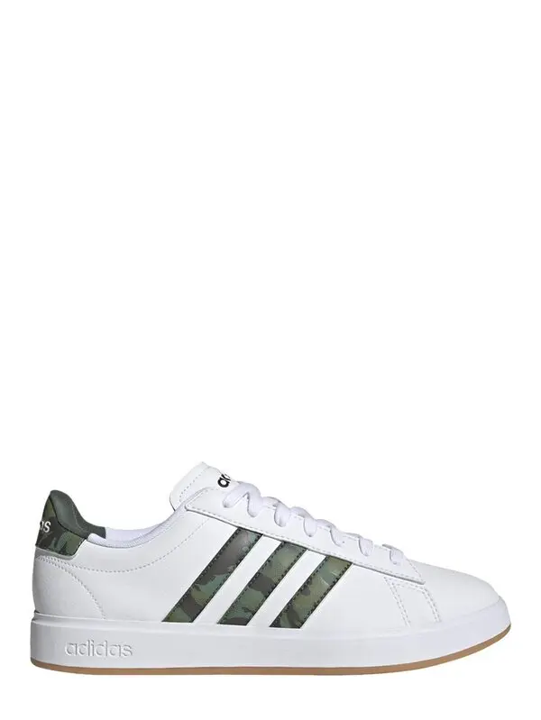 Adidas Grand Court Camo Gum Sneakers - White