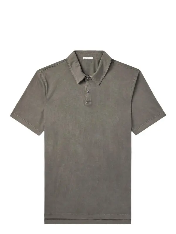 JAMES PERSE Supima Cotton-jersey Polo Shirt - Green