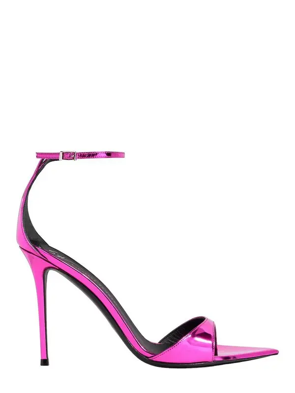 GIUSEPPE ZANOTTI Intriigo 105 Mirrored Sandals - Bright Pink