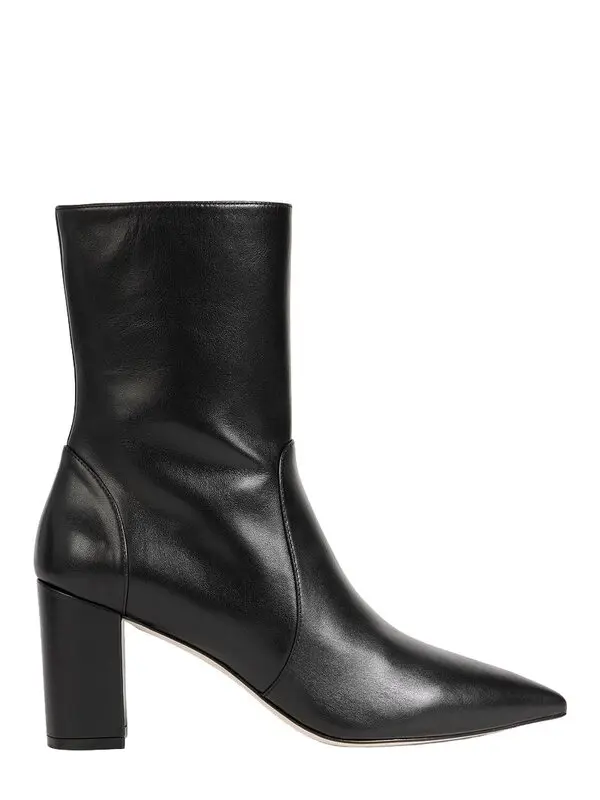 STUART WEITZMAN Linaria 75 Leather Ankle Boots - Black