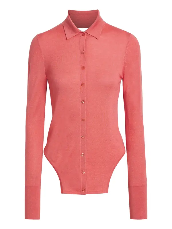 Lapointe Asymmetric Wool-blend Cardigan - Bubblegum