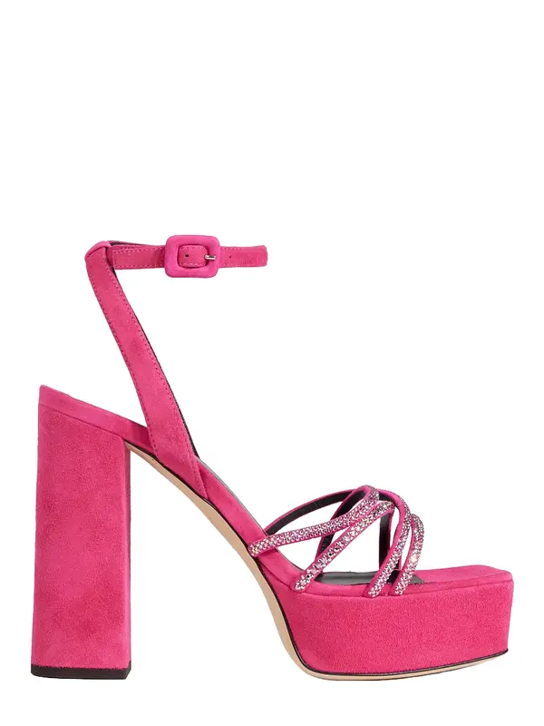 GIUSEPPE ZANOTTI Arhama Crystal-embellished Platform Sandals - Fuchsia