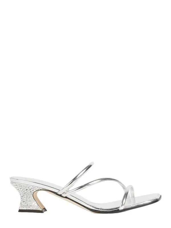 GIUSEPPE ZANOTTI Twingo 45 Mirrored-leather Mules - Silver