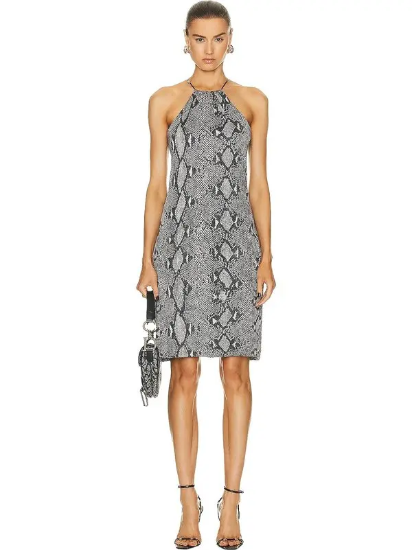 Gucci Snakeskin Print Dress - Brown