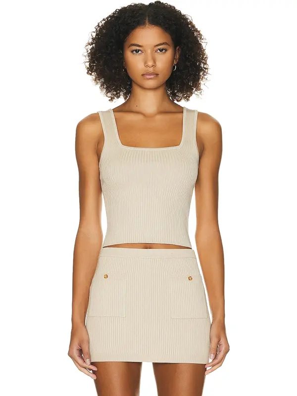 HELSA Halden Square Neck Tank - Oyster