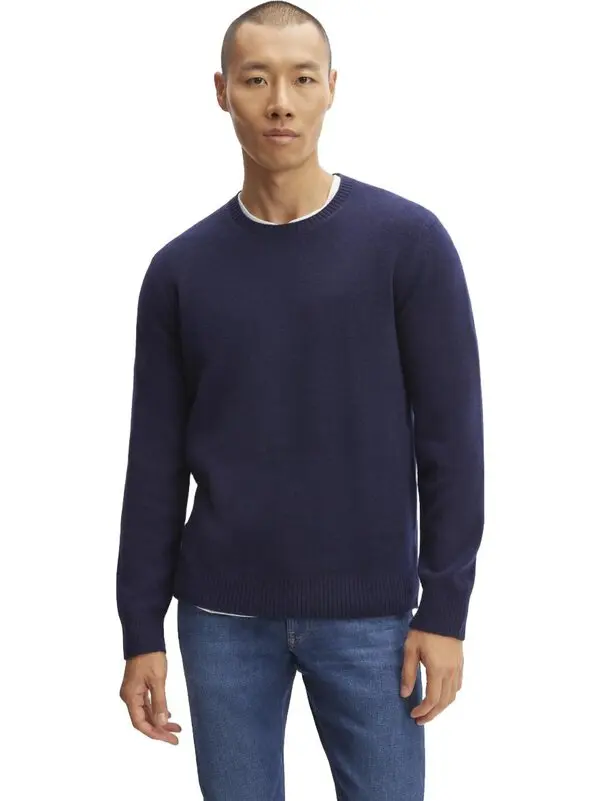Everlane Premium Merino Crew Neck Sweater - Deep Navy
