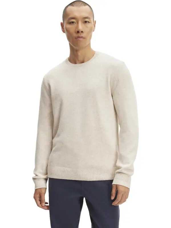 Everlane Premium Merino Crew Neck Sweater - Heathered Oat