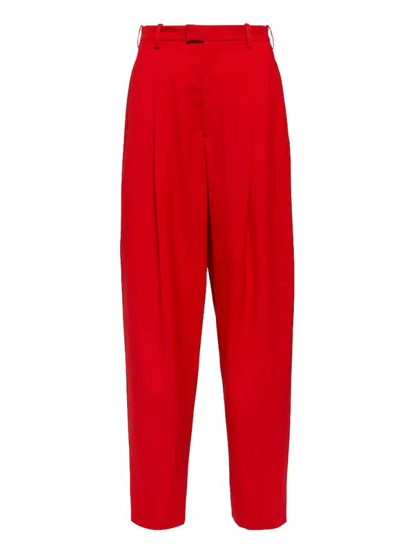 Marni Wool Tapered Trousers - Red