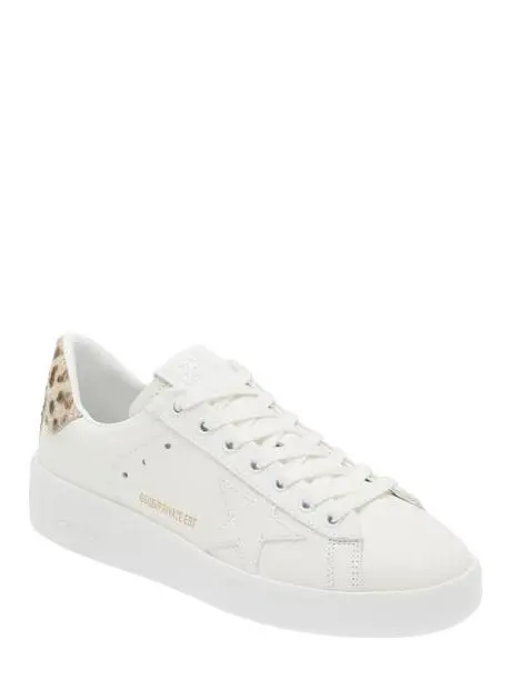 GOLDEN GOOSE Purestar Leather Sneakers - White/leopard