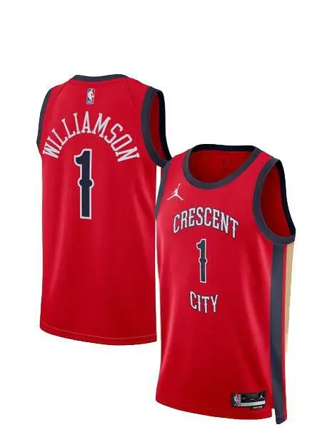 JORDAN BRAND Zion Williamson New Orleans Pelicans Statement Edition Swingman Jersey - Red