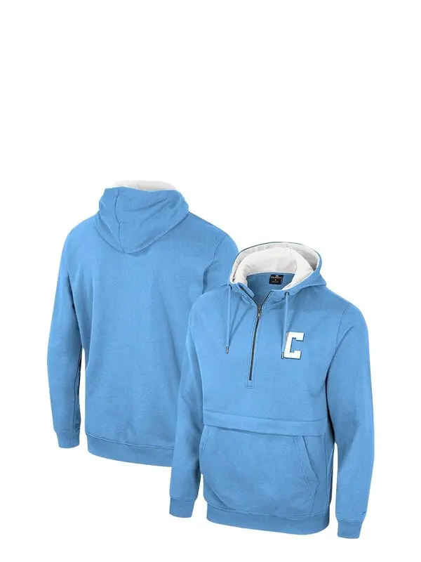 COLOSSEUM Columbia University Half-zip Pullover Hoodie By - Light Blue