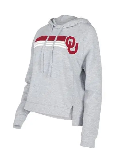 CONCEPTS SPORT Oklahoma Sooners Cedar Tri-blend Raglan Pullover Hoodie - Gray