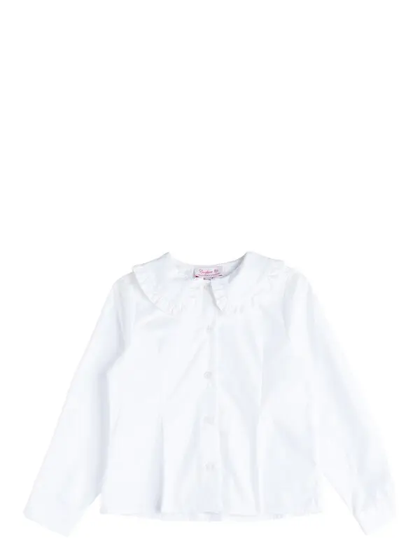 Trotters Pie-crust Collar Blouse - White