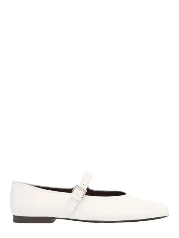THE ROW Boheme Leather Ballerina Flats - Optic White