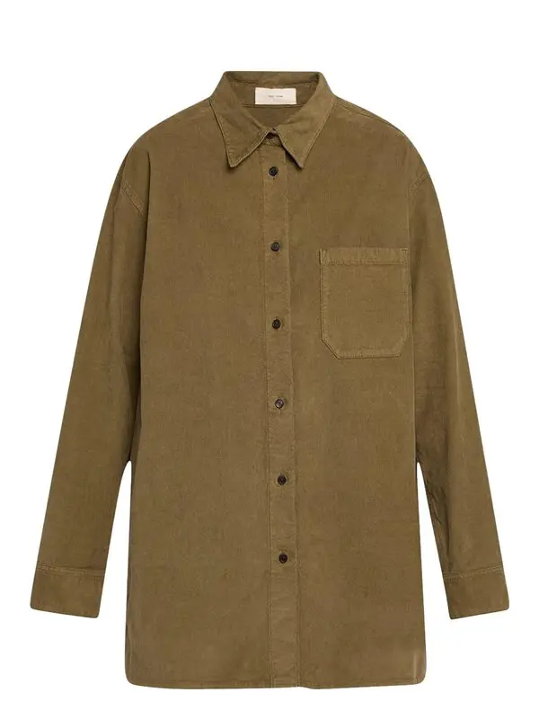 THE ROW Idro Corduroy Shirt - Khaki