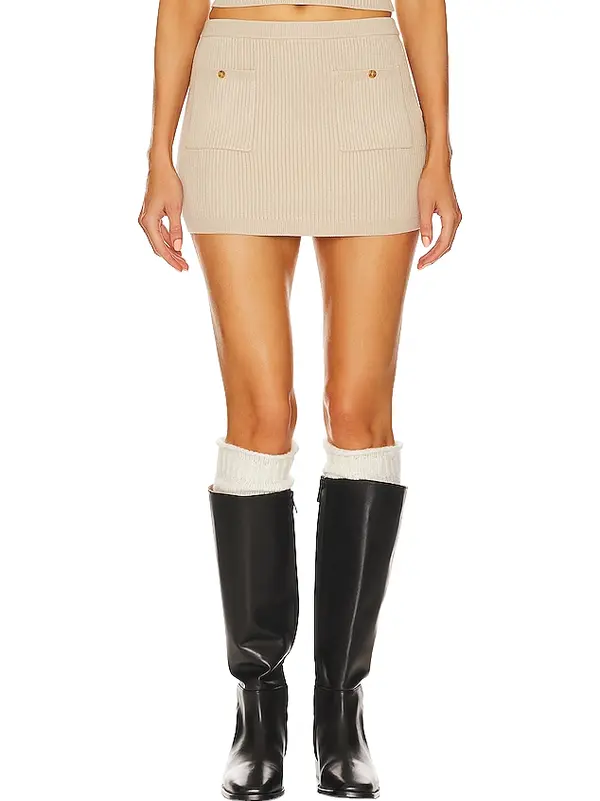 HELSA Gail Mini Skirt - Oyster