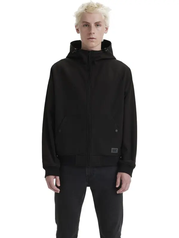 LEVI'S Soft Shell Hoodie Bomber Jacket - Black