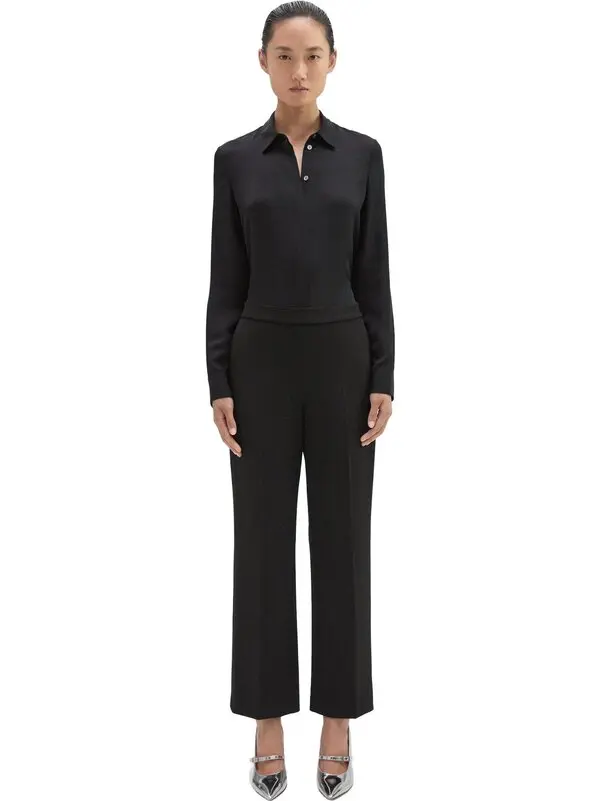 Theory Pull-on Pant In Double-knit Jersey - Black