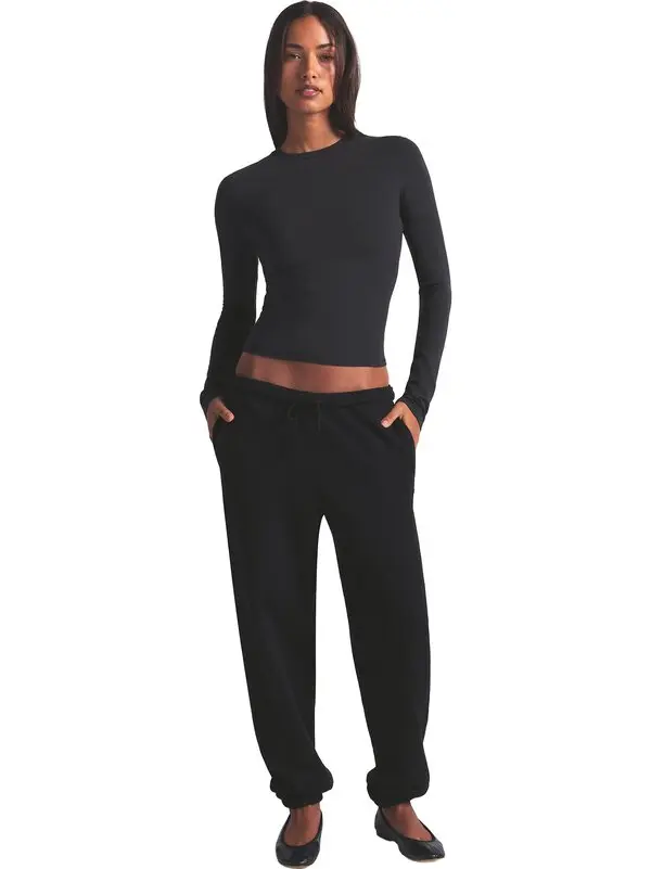 SKIMS Classic Fleece Jogger Pants - Onyx