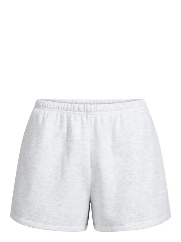 SKIMS Classic Cotton Fleece Shorts - Light Heather Grey