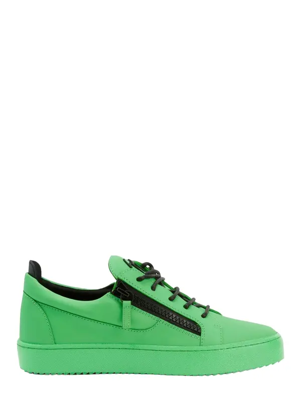 GIUSEPPE ZANOTTI Frankie Double-zip Low-top Sneakers - Green