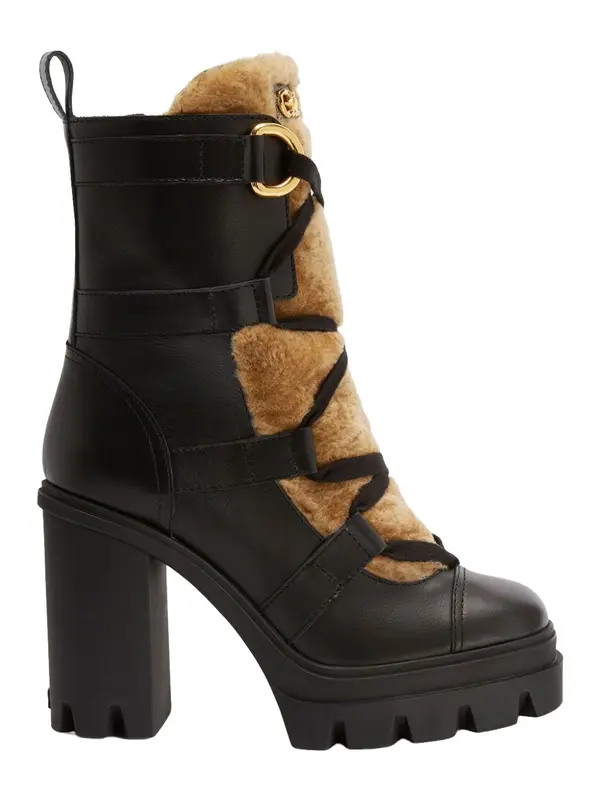 GIUSEPPE ZANOTTI Leyre 110mm Leather Boots - Black