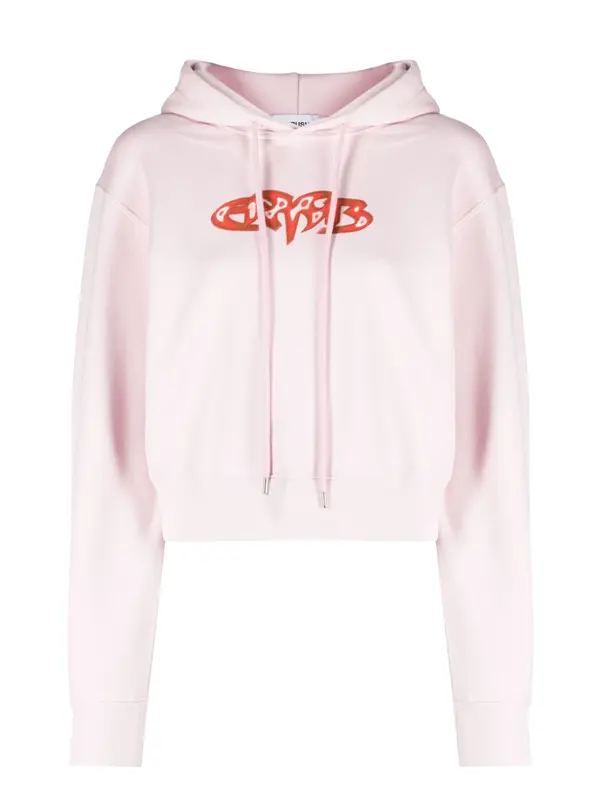 AMBUSH Cropped Cotton Hoodie - Pink