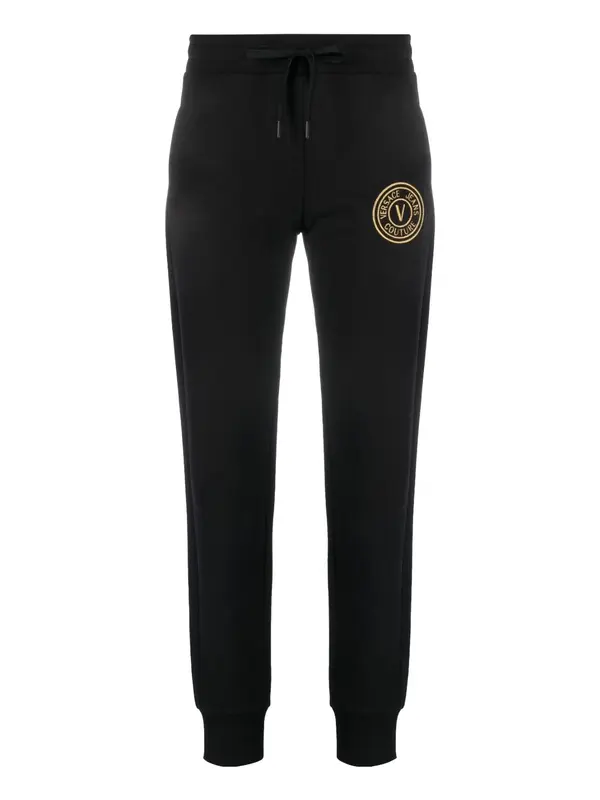 Versace V-emblem Print Track Pants - Black