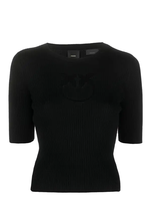 Pinko Intarsia-knit Top - Black