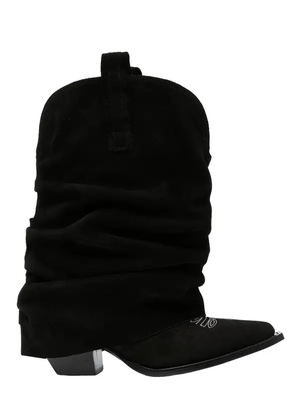 R13 Low Rider Cowboy Boots - Black