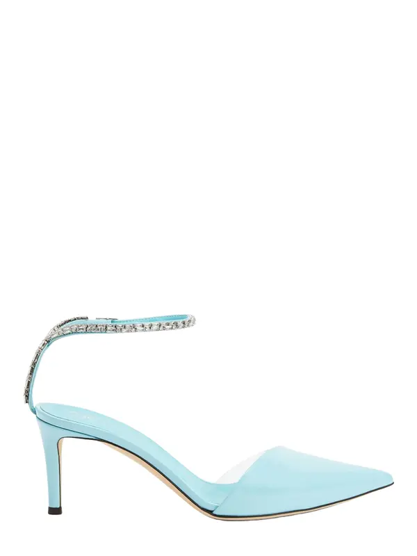 GIUSEPPE ZANOTTI 70mm Xenya Crystal Pumps - Blue