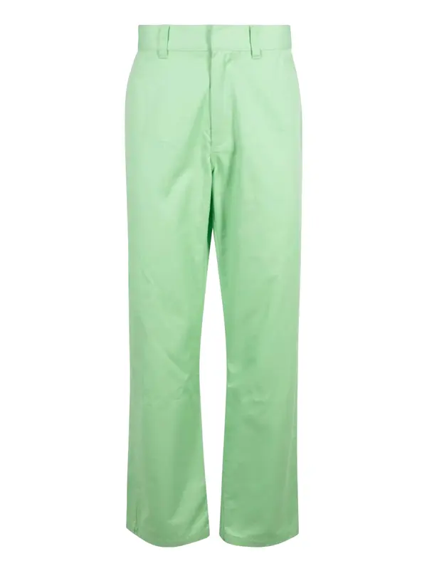 Supreme Straight-leg Cotton Trousers - Green