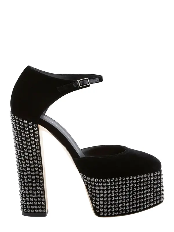 GIUSEPPE ZANOTTI 150mm Bebe Strass Pumps - Black