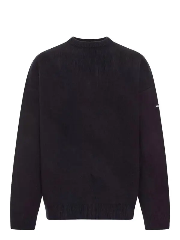 Balenciaga Logo-patch Sweater - Black