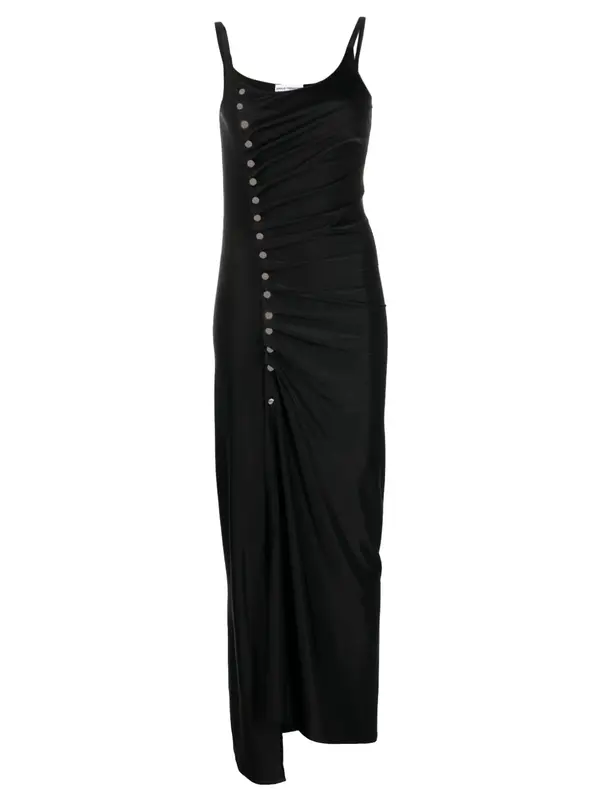 Rabanne Asymmetric Maxi Dress - Black