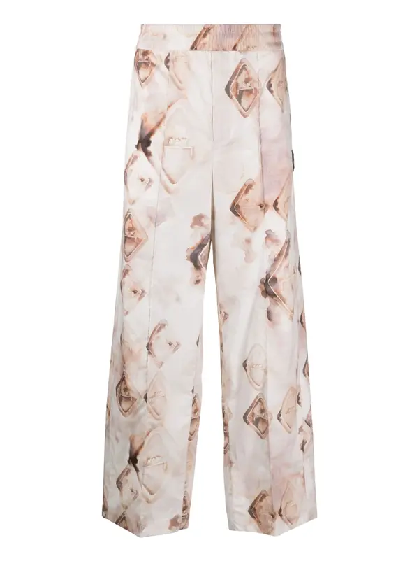 A-COLD-WALL* Rhombus Print Trousers - Neutrals