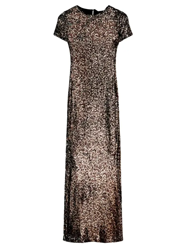 Palm Angels Sequinned Maxi Dress - Brown
